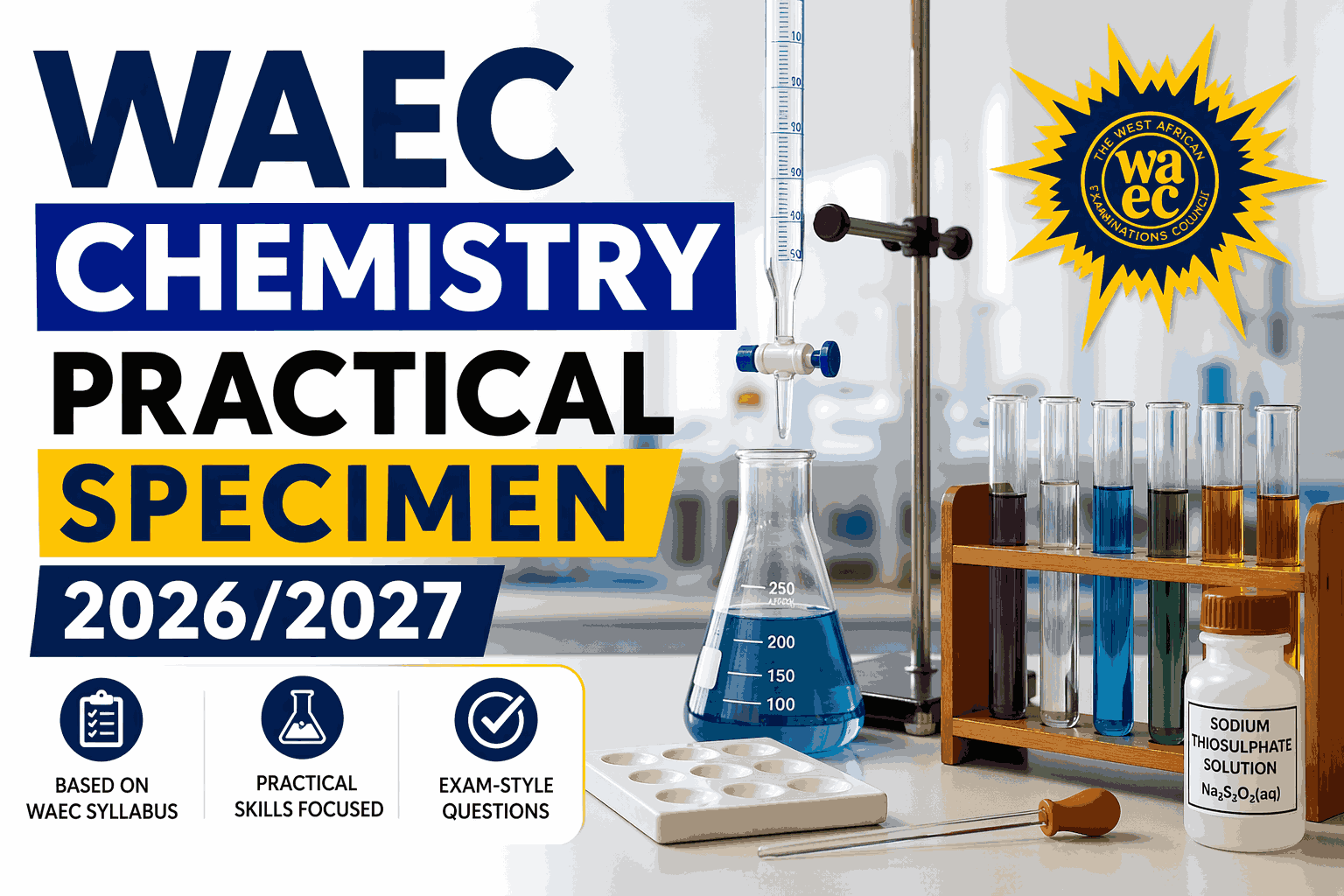 WAEC Chemistry Practical Specimen 2026/2027