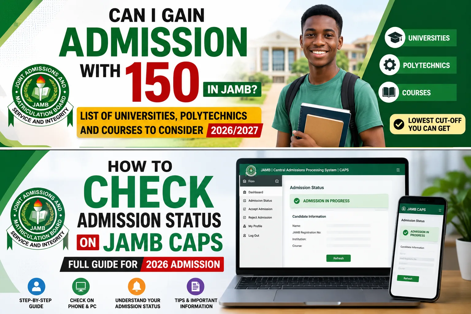 How to Check Admission Status on JAMB CAPS: Full Guide for 2026 Admission